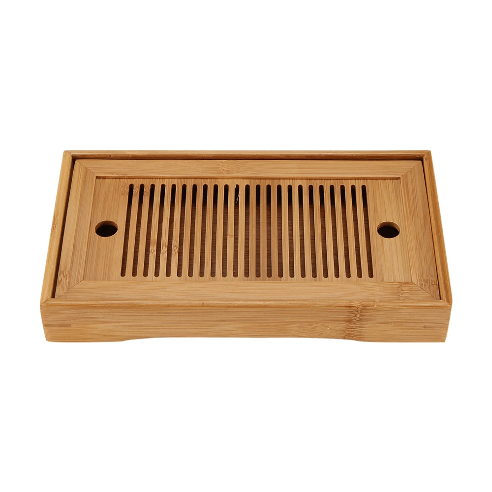 Solid Wood Tea Tray Drainage Water Storage Kung Fu Tea Set Drawer Tea ...