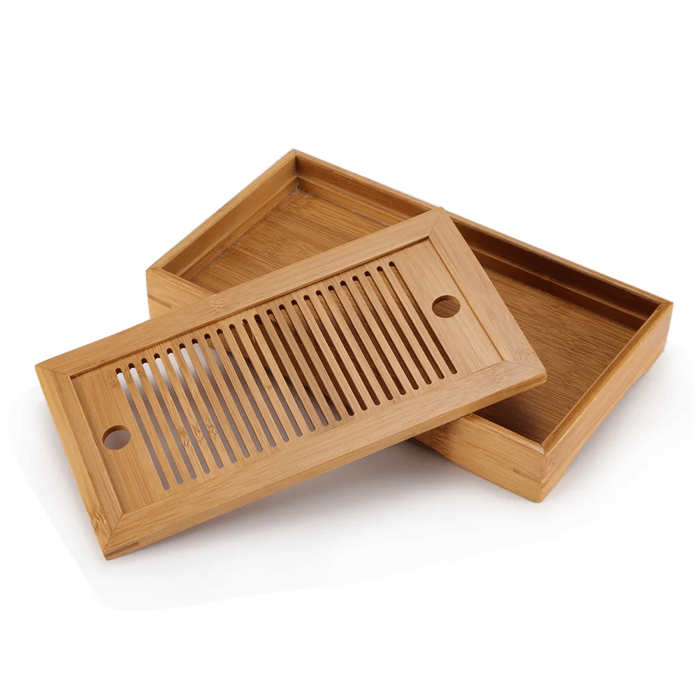Solid Wood Tea Tray Drainage Water Storage Kung Fu Tea Set Drawer Tea ...
