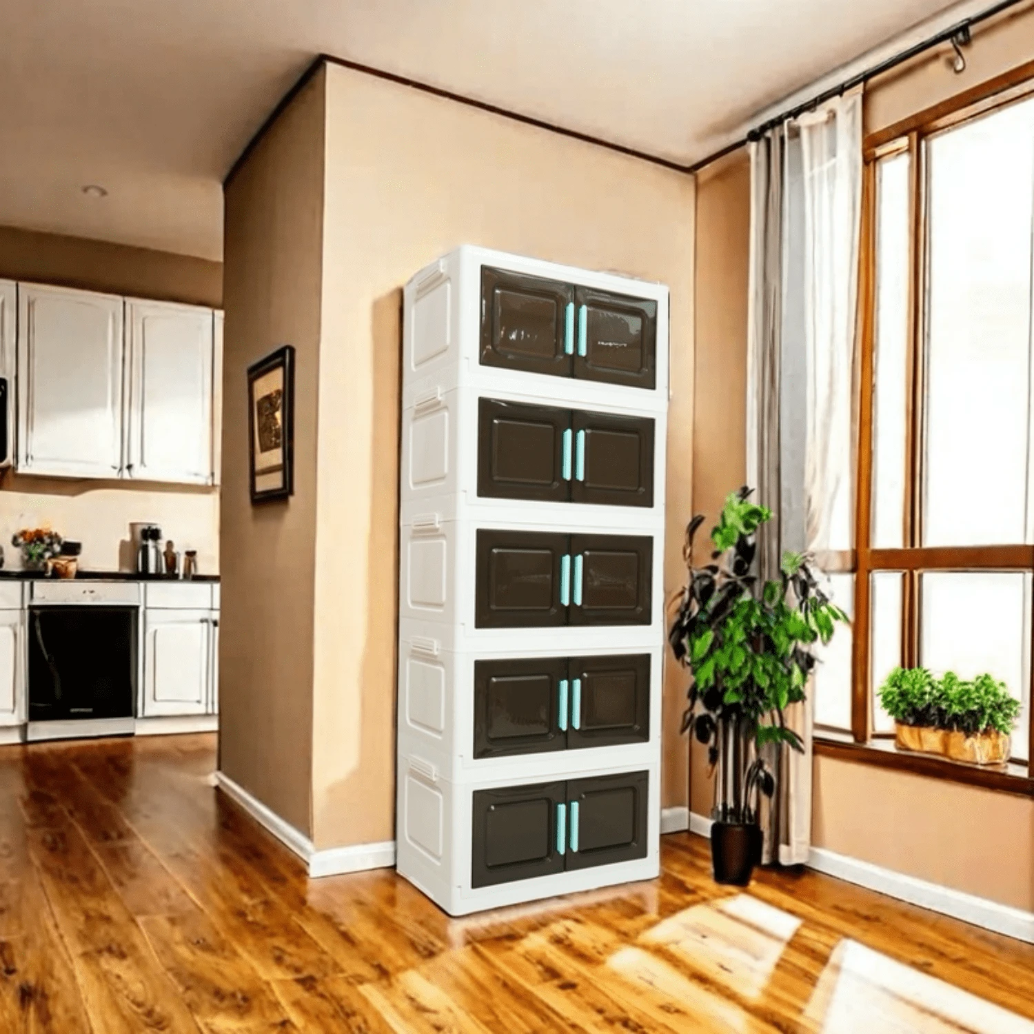 Modern And Simple 4-Layer Plastic Storage Box With Lid -24 Inch ...