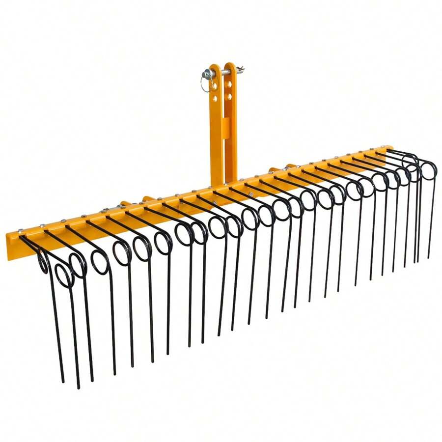 60 Inches Pine Straw Rake, 3 Point Hitch Landscape Rake Attaches To Cat ...