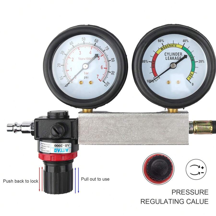 Multi-Function Cylinder Leak Down Tester Gasoline Engine Compression ...