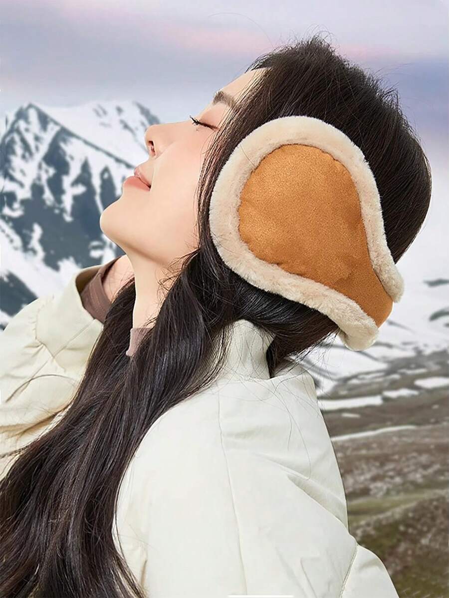 1pc Women Solid Color Earmuffs, Thick Warm & Cold-Proof Hearing ...
