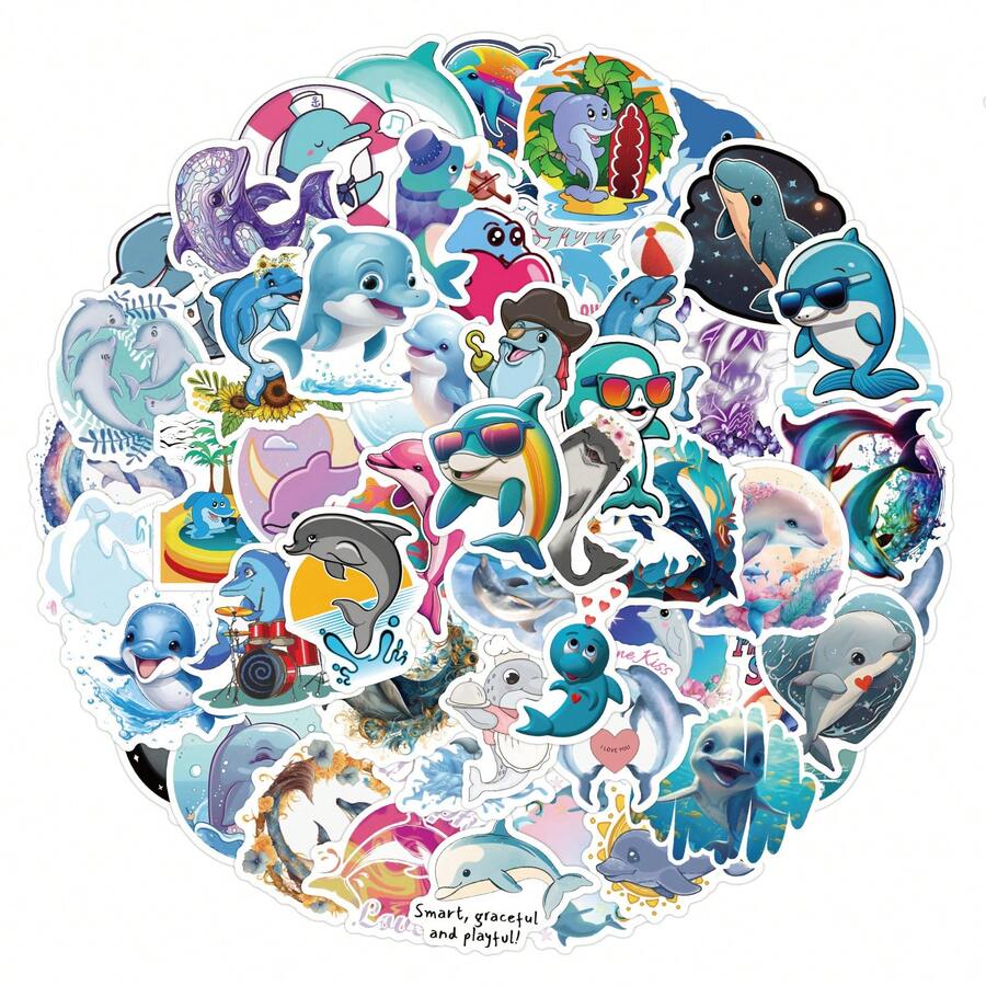 60Pcs Dolphin Stickers Dolphins Gifts Dolphin Decor Sea Animals ...