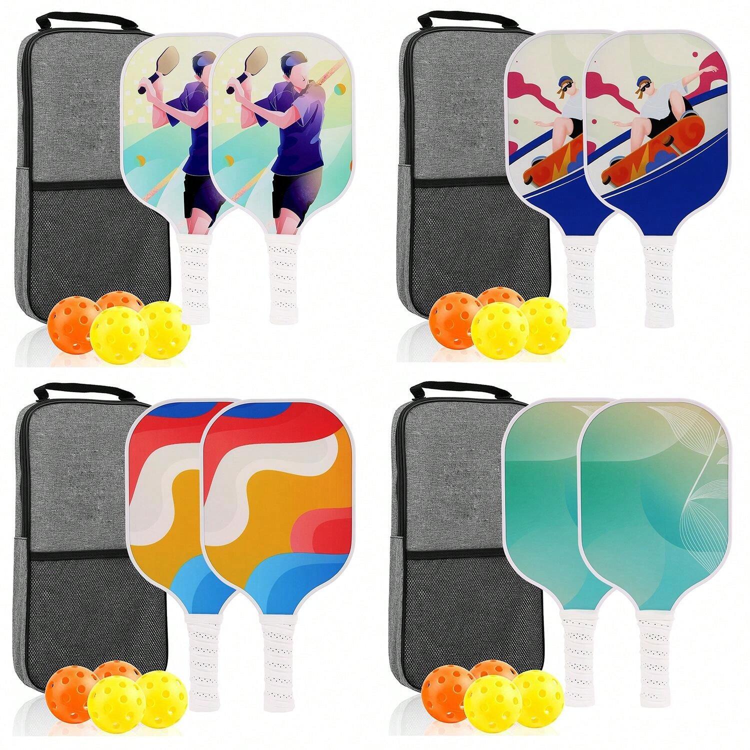 Pickleball Paddles Set Of 2, USAPA Approved Lightweight Fiberglass ...