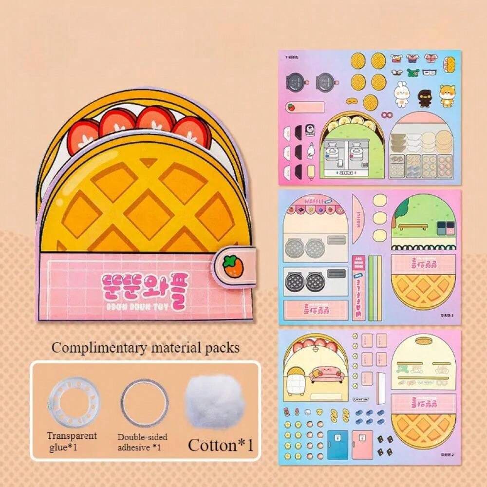 Beauty Salon Small House Beverage Store Theme Quiet Book Handmade Toy ...