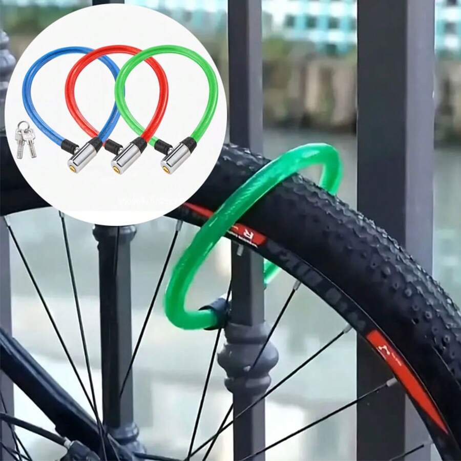 Portable Bike Safety Lock Flexible Multipurpose Anti-Theft Cable Coil ...
