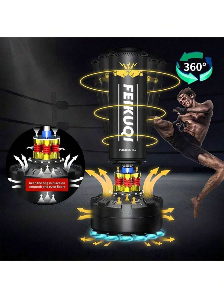 Punching Bag With Stand Adult, 70''-205lbs Boxing Training Equipment ...