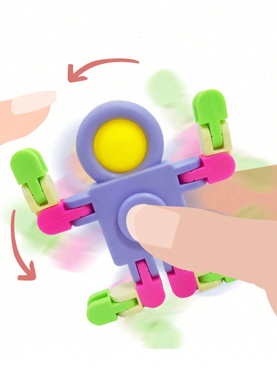 Random Astronaut Chain Gyro Mech Toy, Spinning Robot Transforming ...