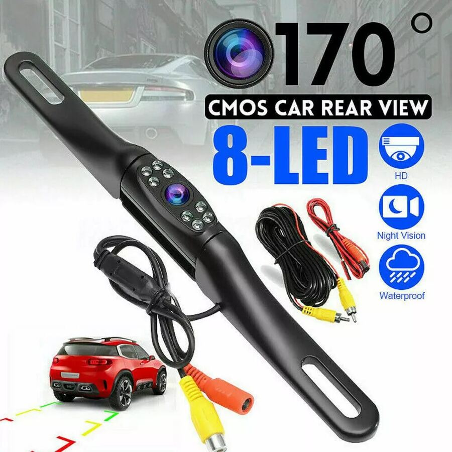 8-LED CMOS Car Rear View Backup Parking Reverse Camera Back HD Vision ...