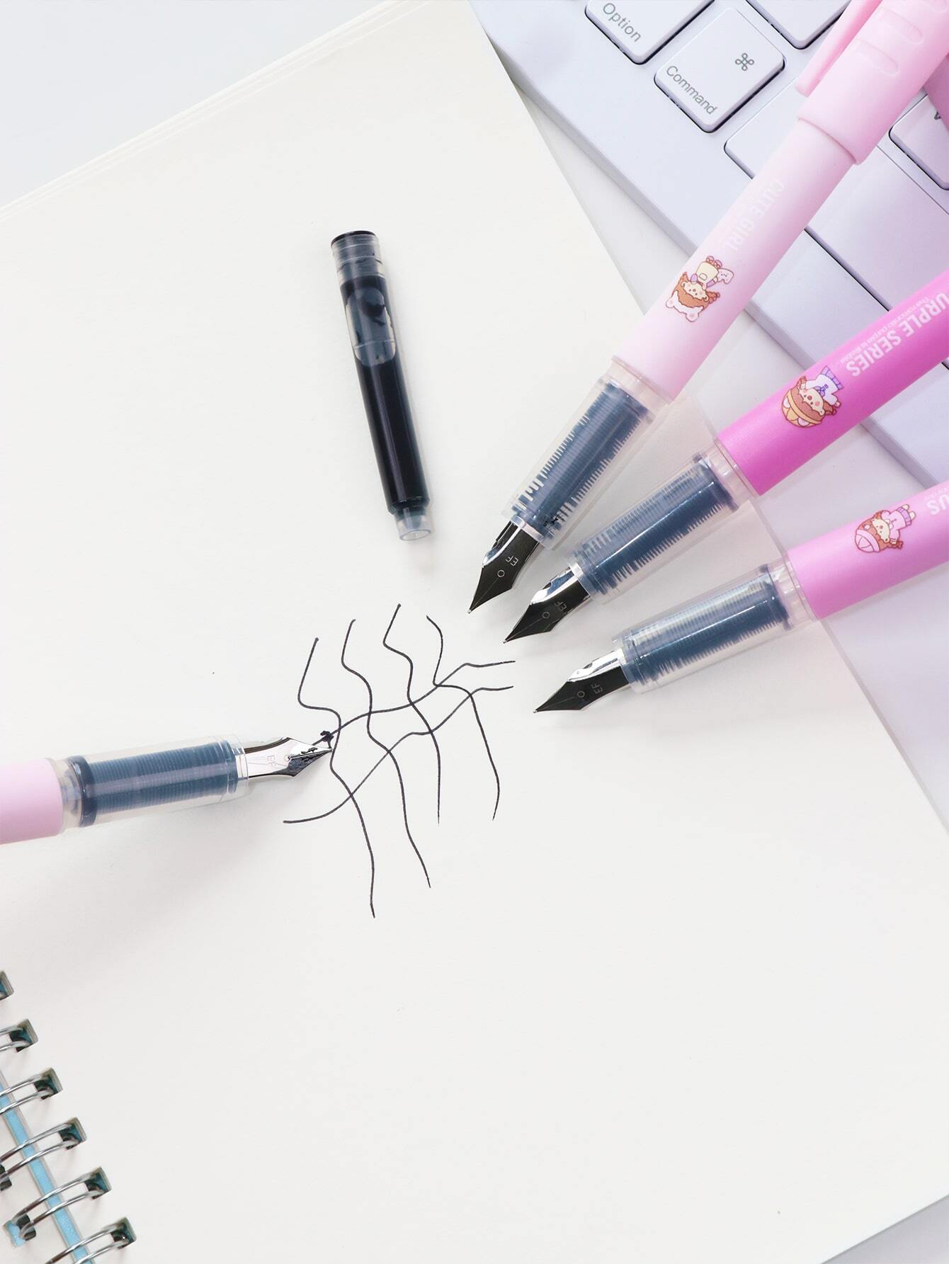4 Packs Primary School Students' Writing With Replaceable Ink Bag And ...