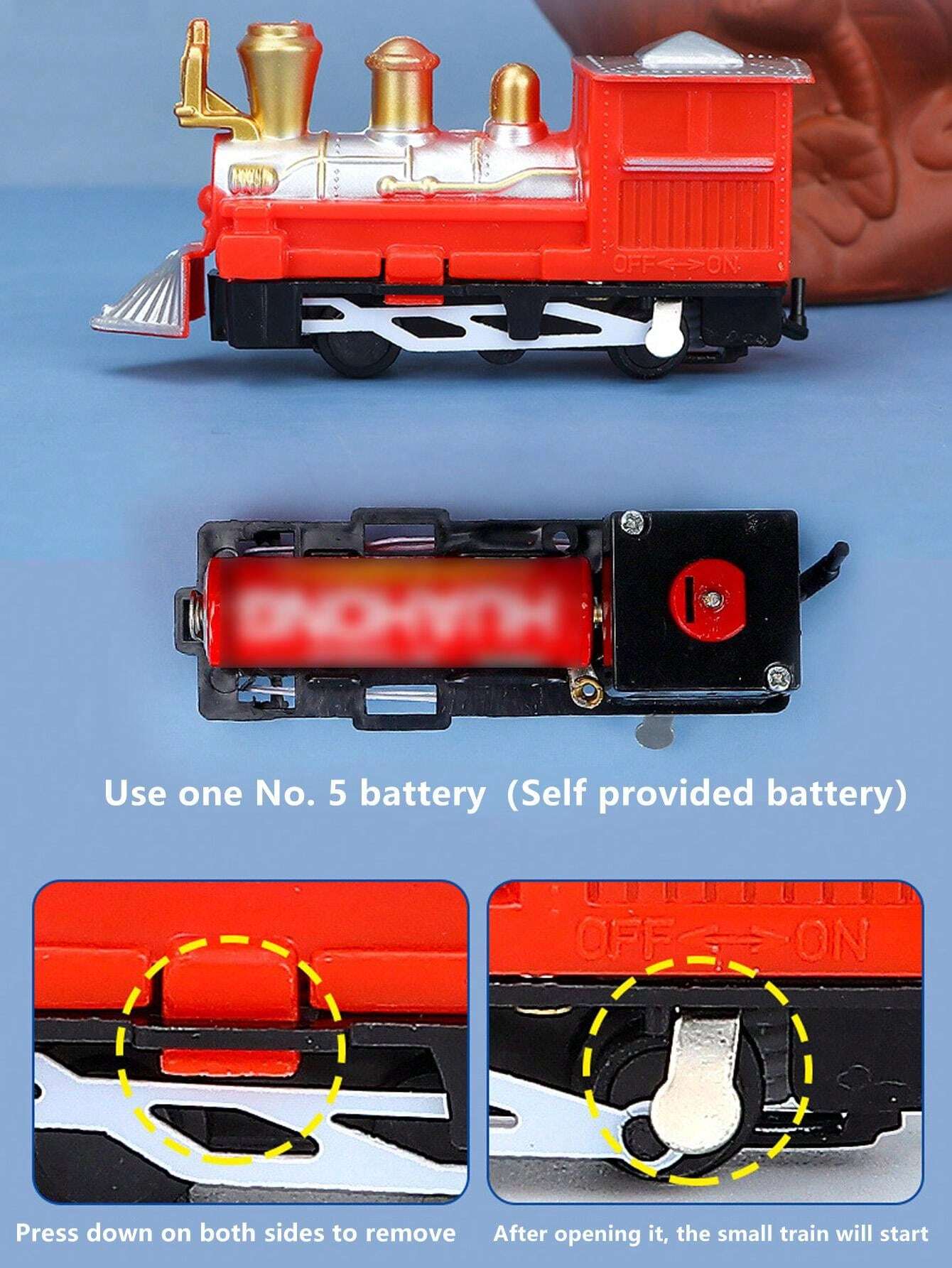 Christmas Motorized Train Track Set, Realistic Appearance Assembling ...