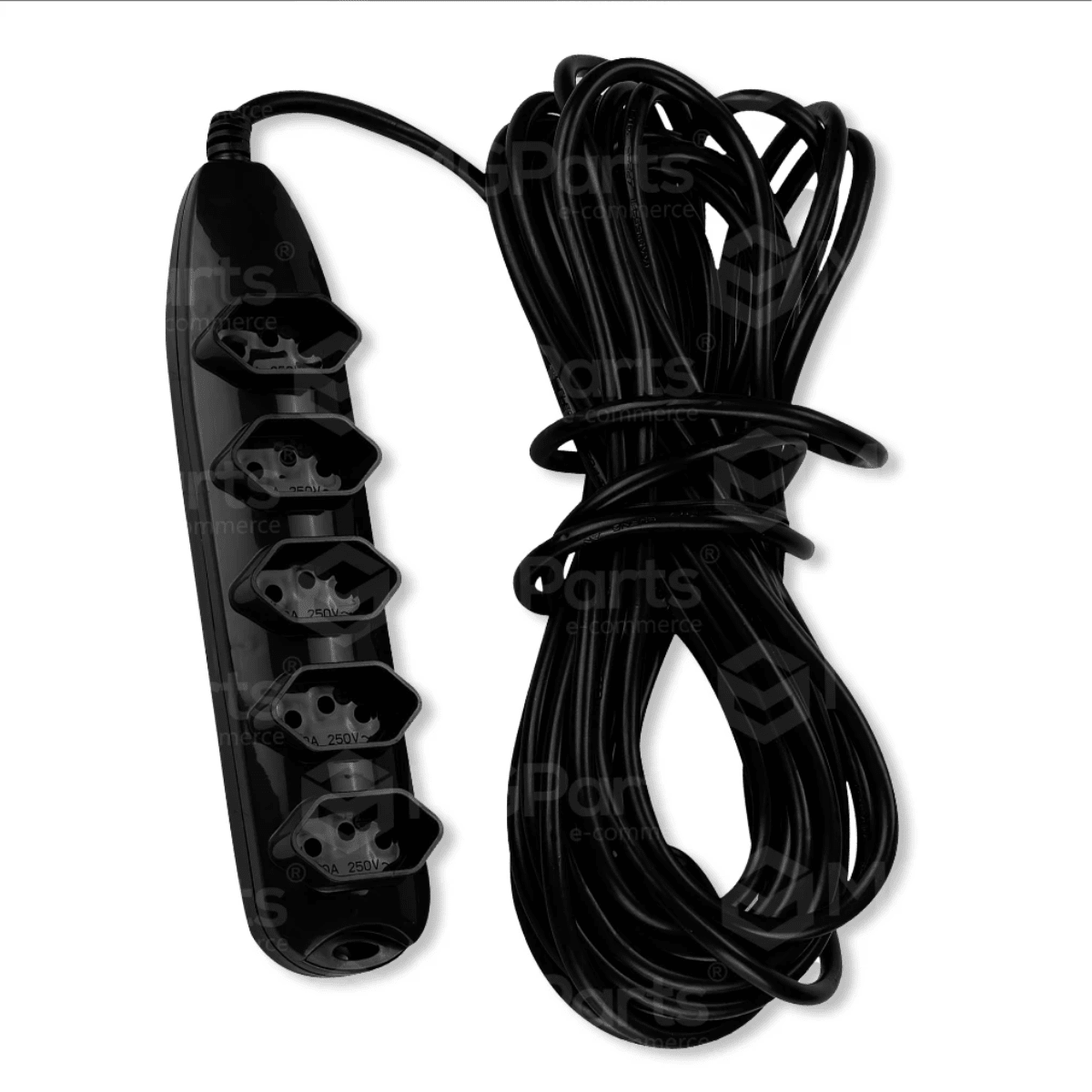 5-Socket Extension 5 Meters Thick Reinforced Cable Three-Pole Bivolt ...