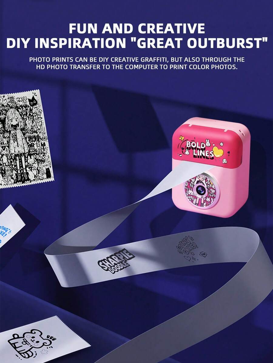 Instant Camera With 3 Rolls Of Film, Supports High Resolution Dual ...