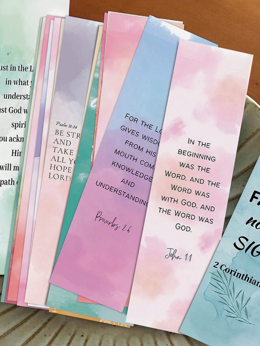 30pcs Colorful Bible Quote Bookmarks Scripture Bookmarks Book ...