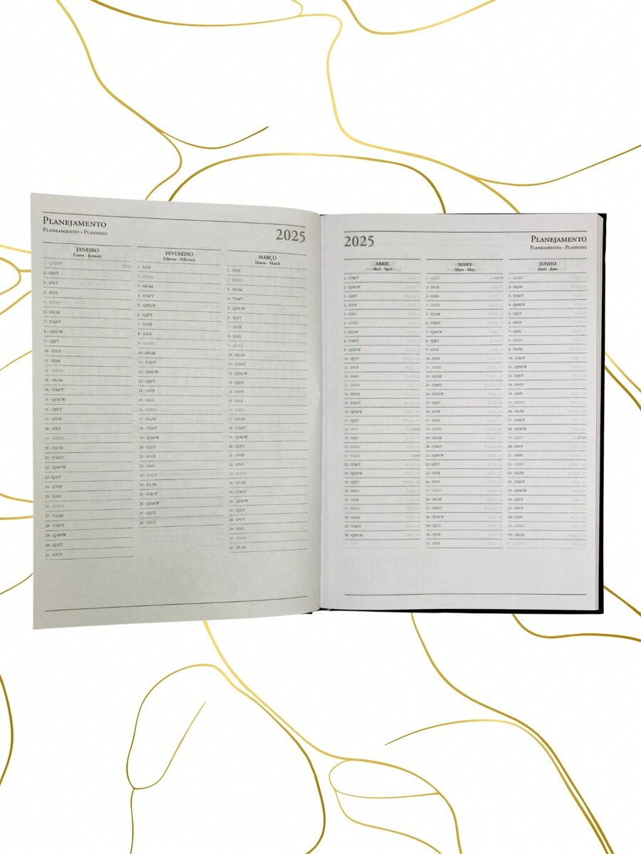 Agenda Semanal Coral Lombada 2025 Cor À Sua Escolha - Redoma | SHEIN Brasil