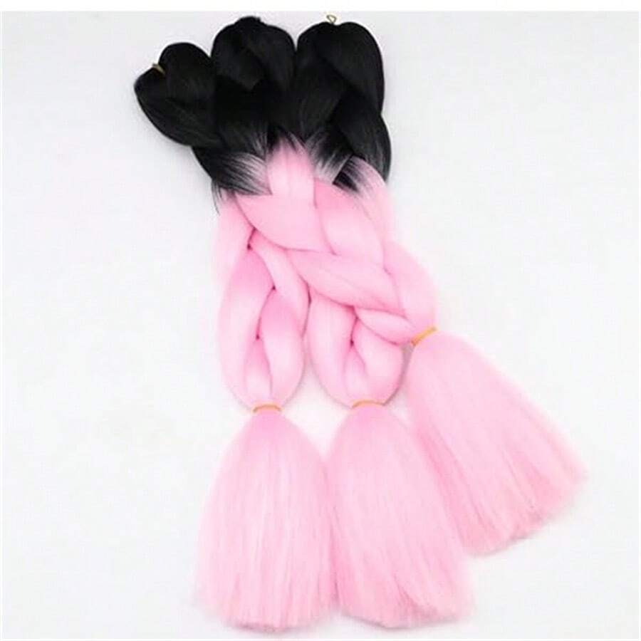 Box Braids Hair Extension Jumbo Braiding Hair Attachment Ombre Pink ...