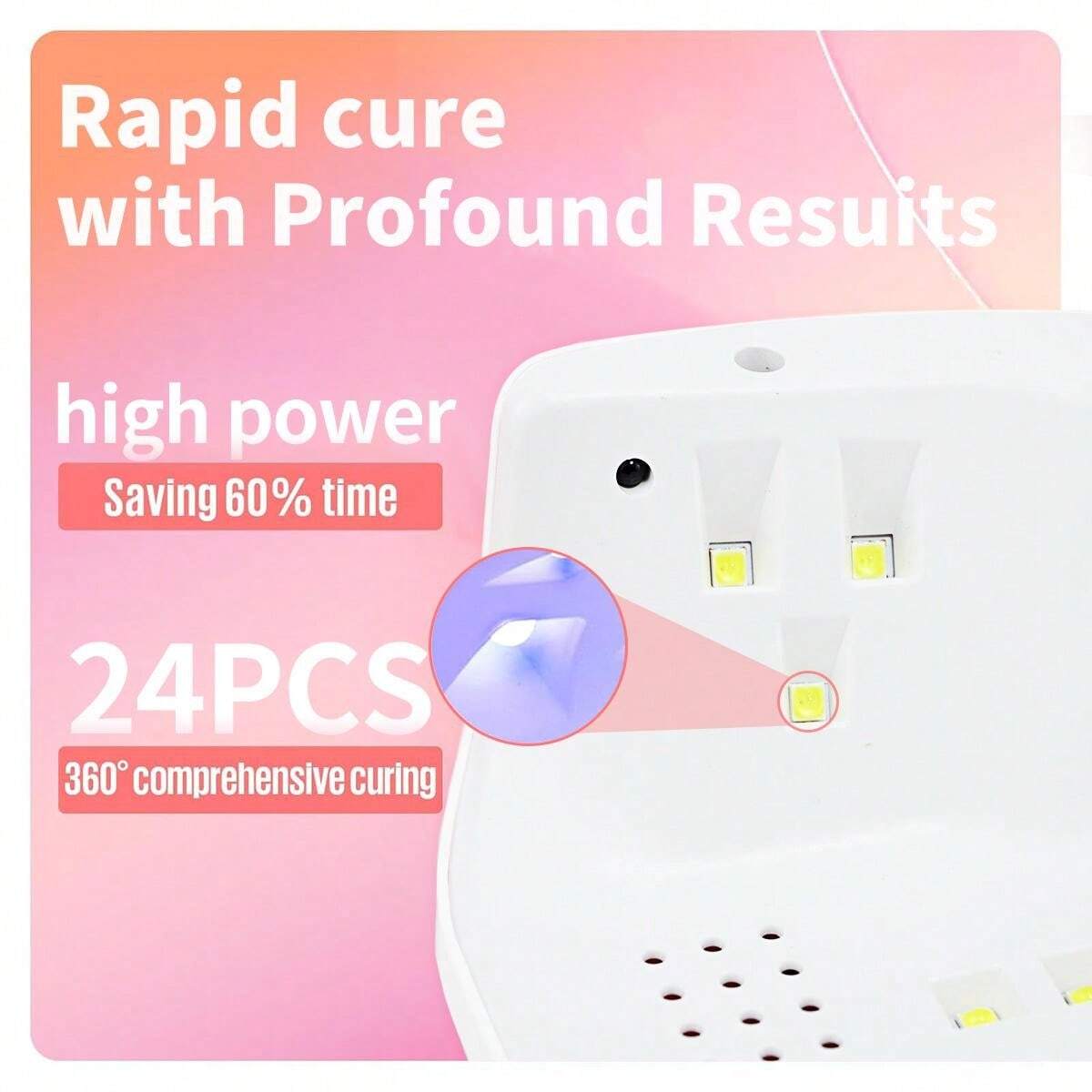 UV LED Nail Lamp: Ultraviolet Gel Nails, Professional Pink Diamond Nail ...