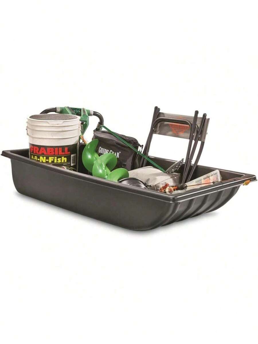 Jet Ice Fishing Sled, Large Heavy-Duty Multi-Purpose Utility Sleds For ...