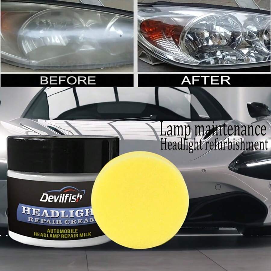 100g Car Headlight Restoration Liquid, Headlight Oxidation Yellow ...
