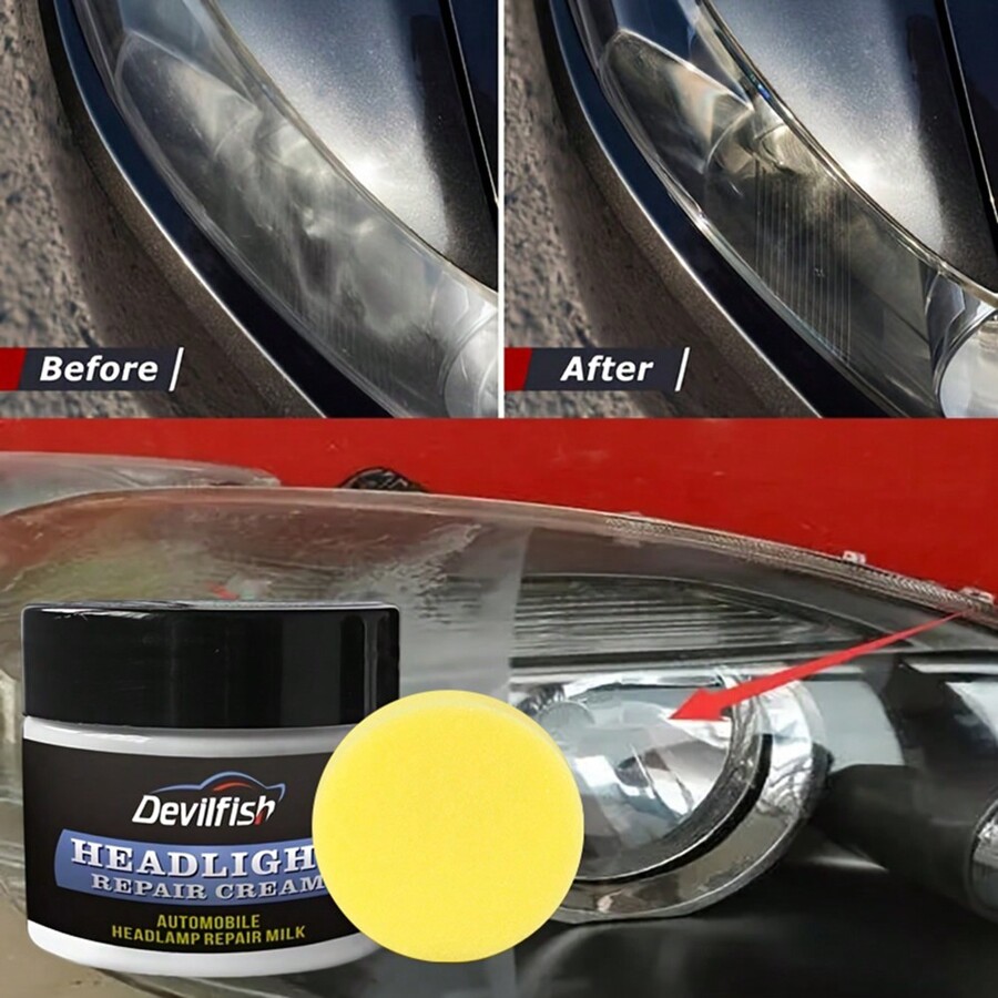 100g Car Headlight Restoration Liquid, Headlight Oxidation Yellow ...