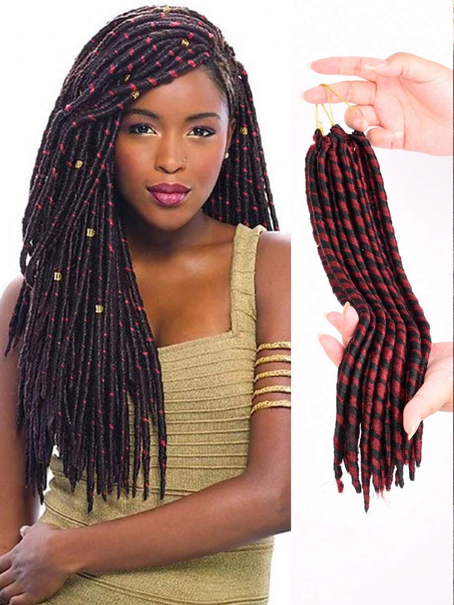 1Pack Goddess Locs Crochet Hair 12Inch Pre Looped Straight Soft Faux ...