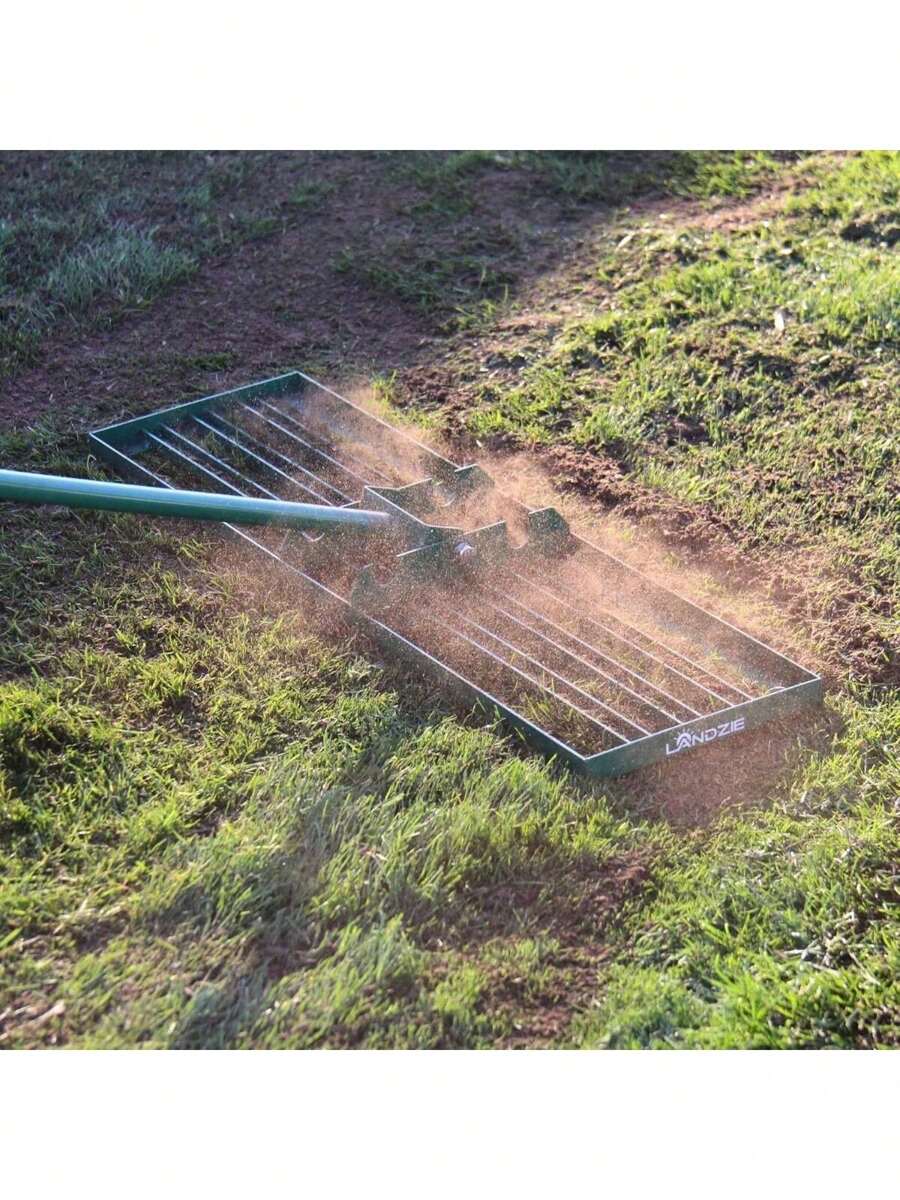 Lawn Leveling Rake - 36 Inch Steel Handle Lawn Leveler Yard Leveling ...