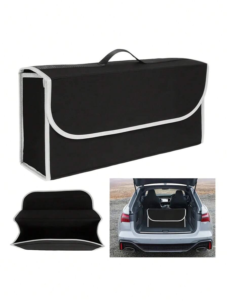 1 Pack Foldable Felt Car Trunk Organizer - Lightweight, Space-Saving ...