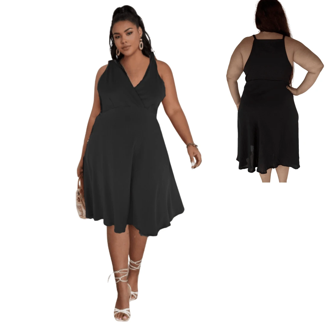 Plus Size Dress V Neck Elegant Fashion Plus Size Clothing Wedding Chic ...