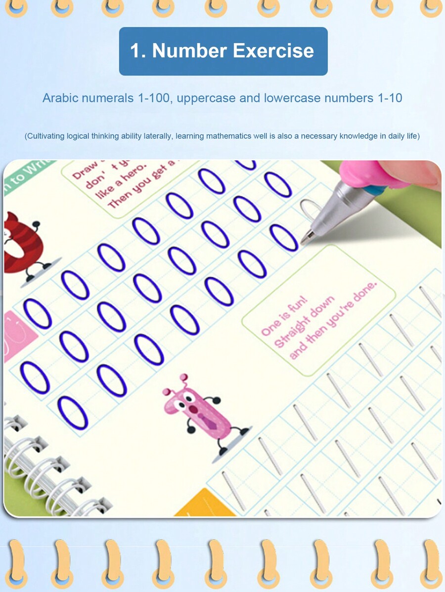 Set Of 4 Hardcover English Calligraphy Copybooks, Groove Writing ...