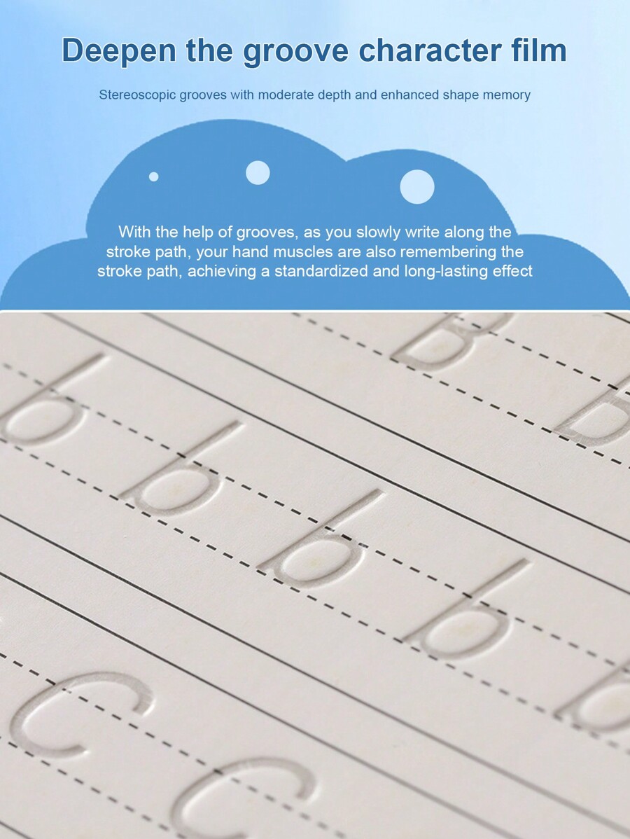 Set Of 4 Hardcover English Calligraphy Copybooks, Groove Writing ...