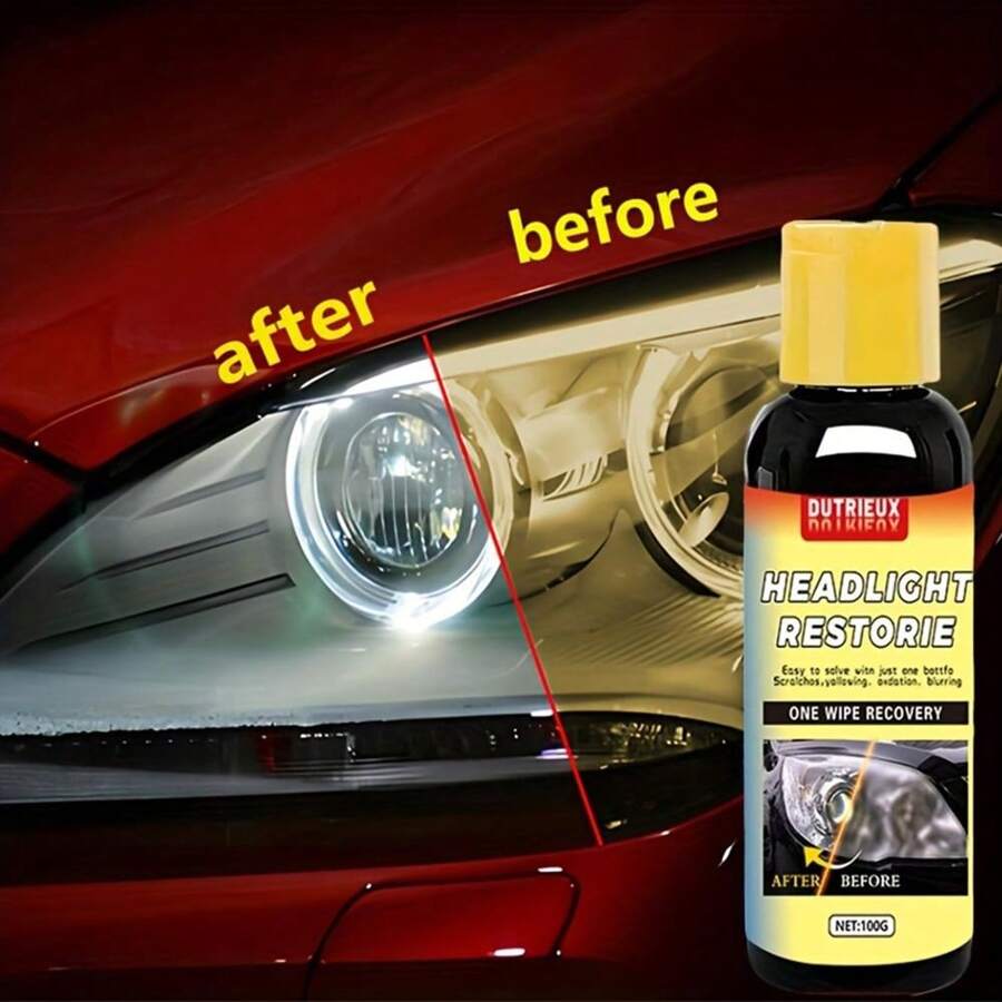 100g Headlight Restoration Liquid - Repairs Oxidized, Yellow, Scratched ...