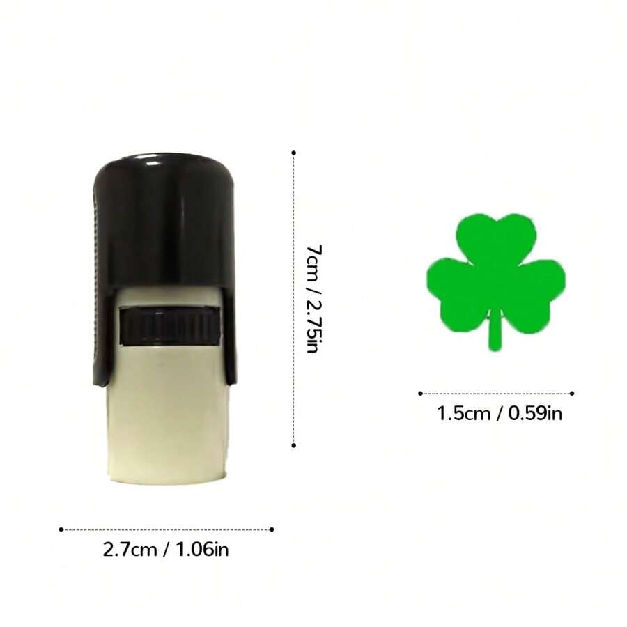 Self-Inking Round Teacher Stamp - Flip Stamp - Round Decor - Clover ...