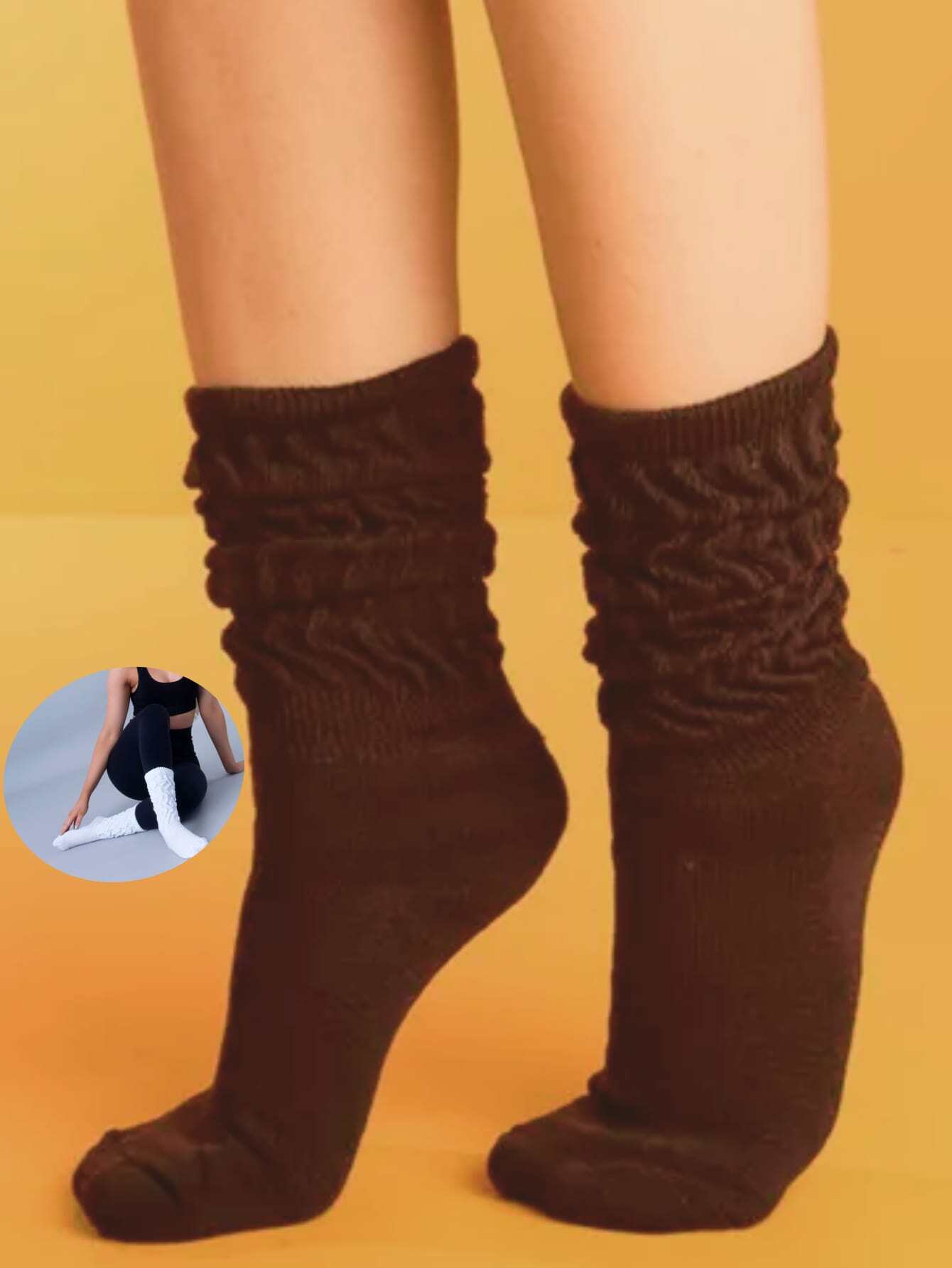 Kit With 02 Pairs Of Aerobic Socks Lisa Fitness Gym Long/Mid-Cut Female ...
