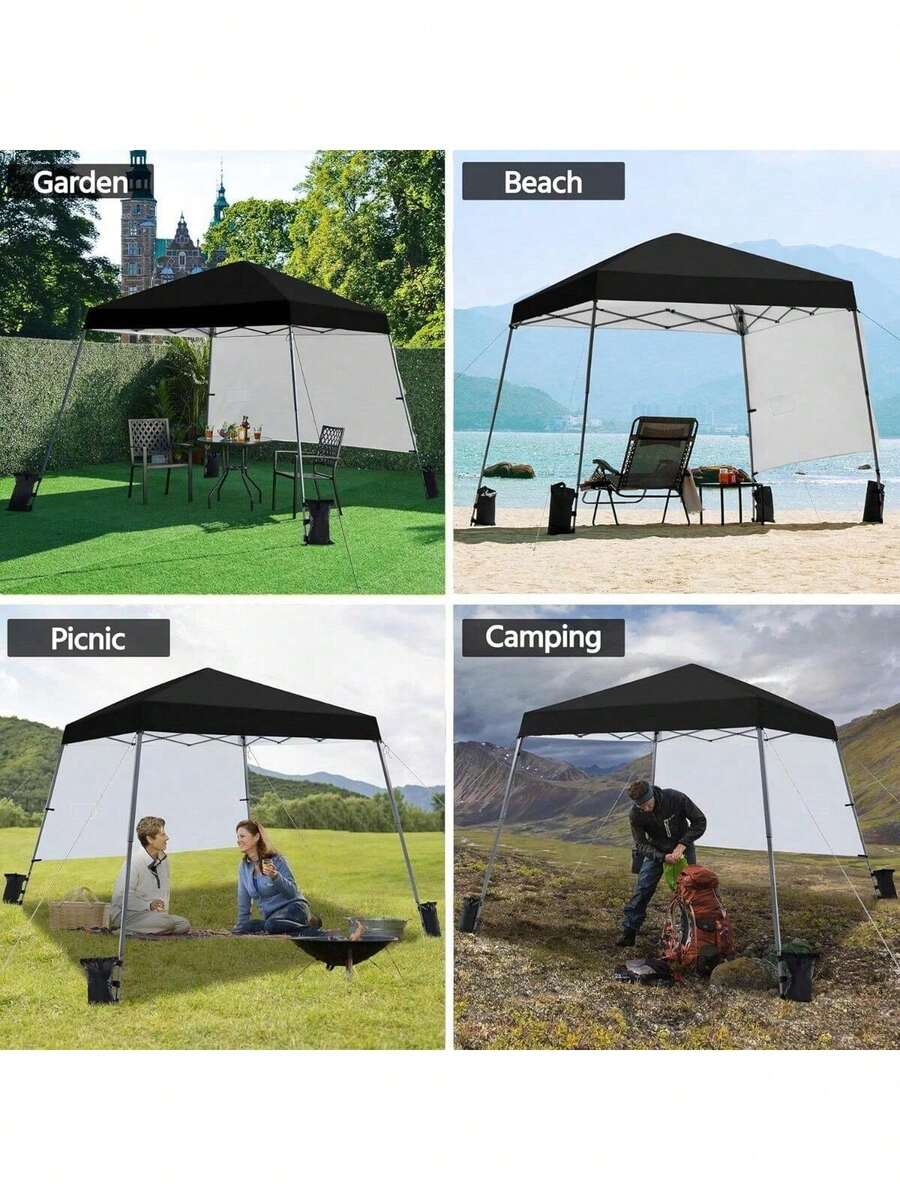 Pop Up Canopy Tent With Backpack, 10x10 Base Portable Easy One Person ...