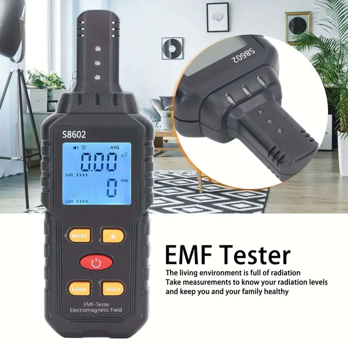 3-In-1 Digital Electromagnetic Field Radiation Detector Dosimeter ...