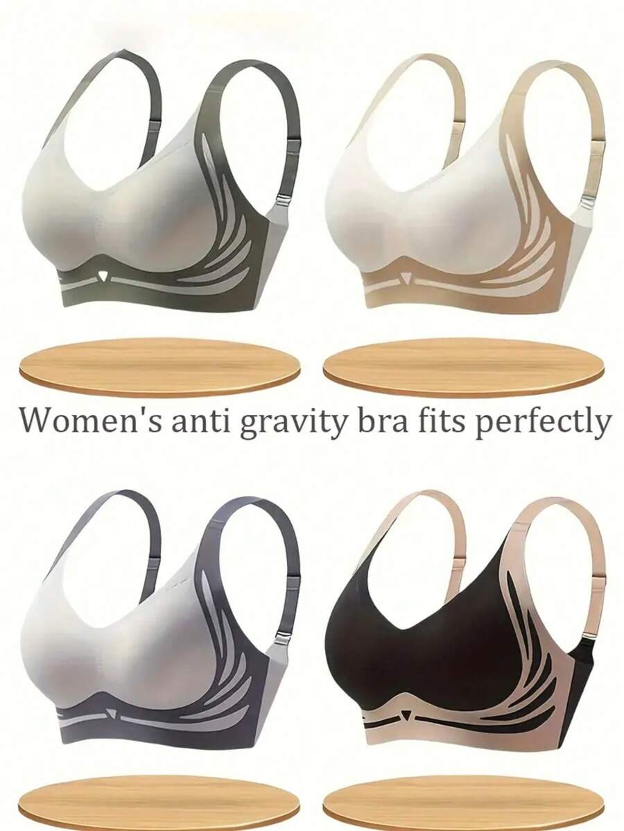 4pcs Large Adjustable Accessory Bra - Soft Support Bra, Women's Anti ...
