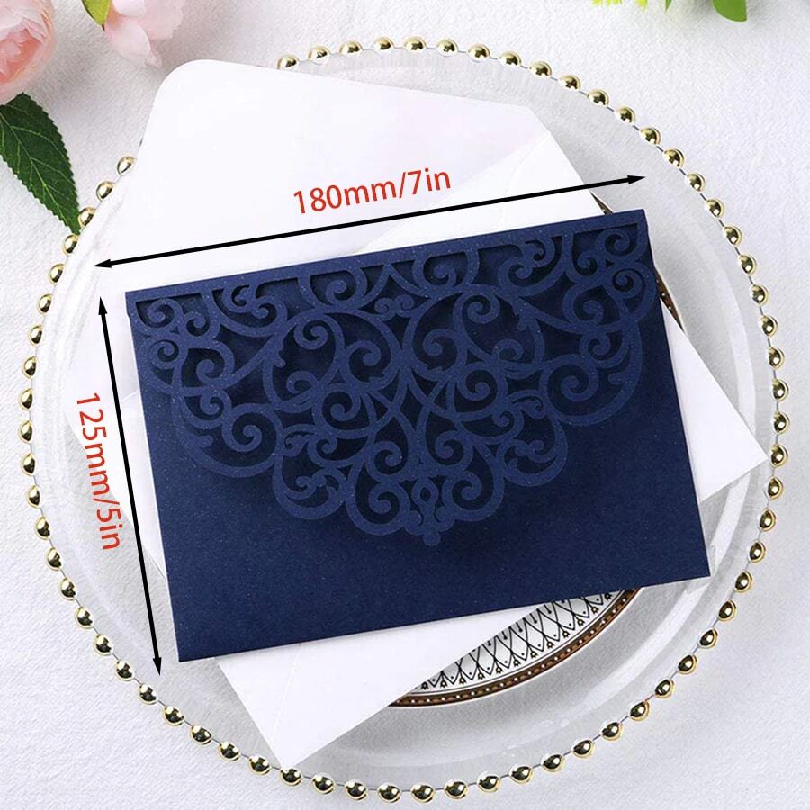 10pcs Set Tri-Fold Party Invitation Cards, Elegant Wedding Party ...