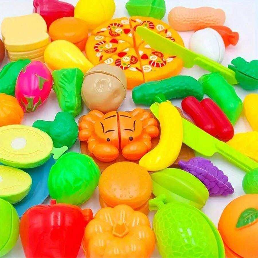 Christmas Decoration 25pcs Pretend Food Toy Set With Cuttable Fruits ...