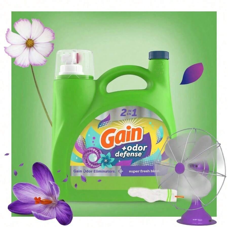 Defense Liquid Laundry Detergent, Super Fresh Blast Scent,Flings ...