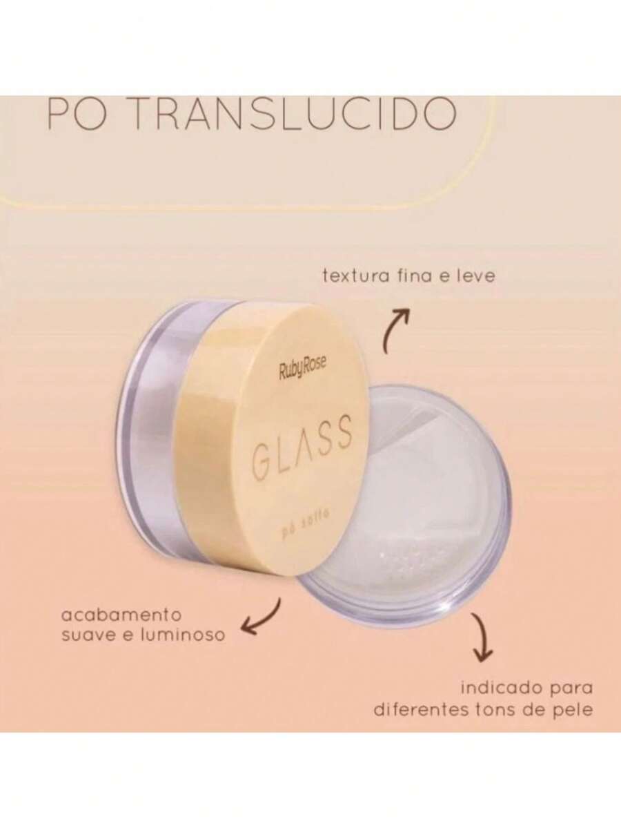 Translucent Powder, Loose Powder RUBY ROSE Glass, Natural Finish, Fine ...