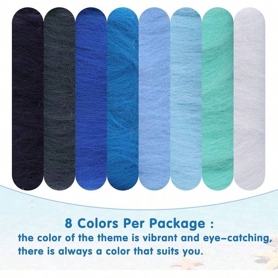 80g Wool Felt, 8 Natural Wool Colors, Coarse Wool Felt Fabric For ...