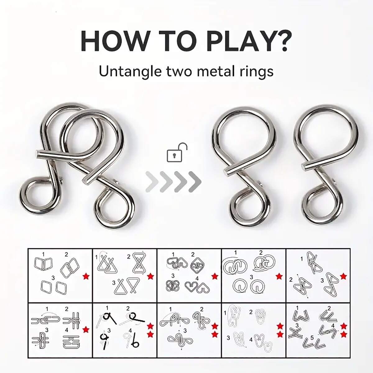 30/40-Piece Set Unlocks Luban Lock,Puzzle Toys Intellectual Unlocking ...