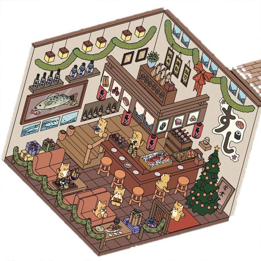 A Complete Set Of 3D Miniature Scene Stickers For Nature & Wilderness ...