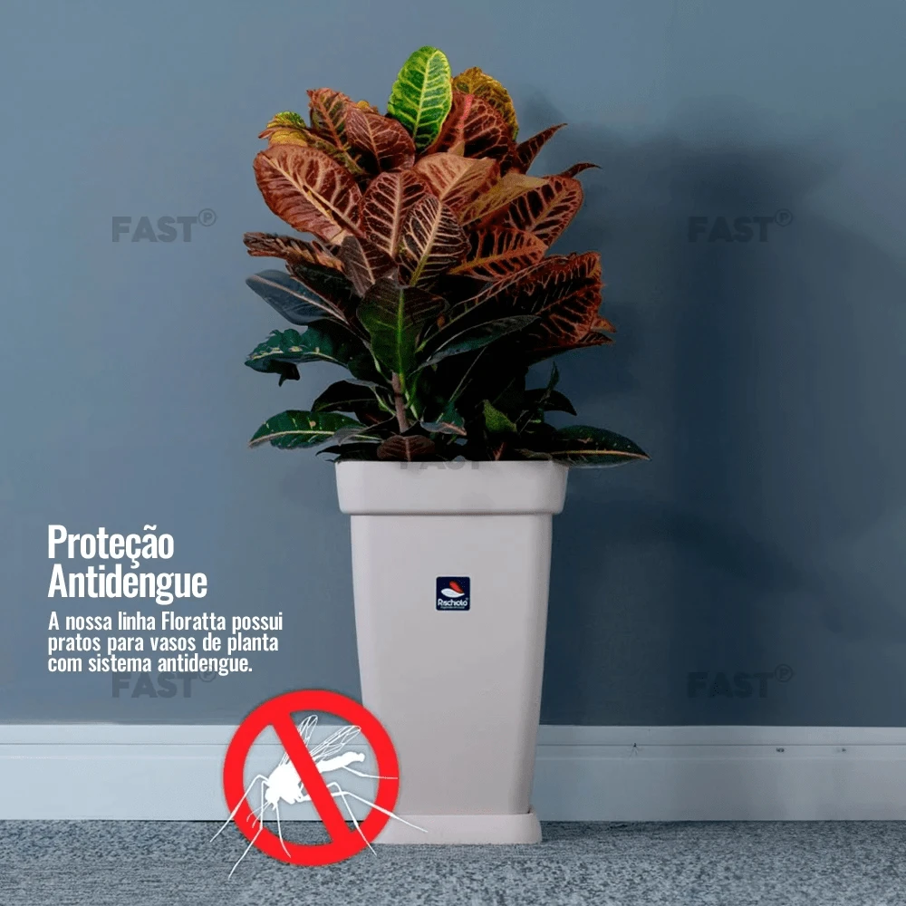 Plant Pots Kit Garden Flowers Reinforced Plastic With Plate Anti-Dengue ...