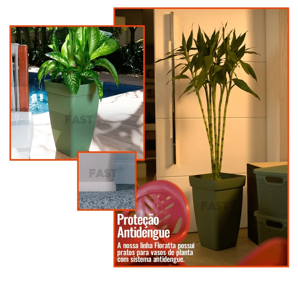 Plant Pots Kit Garden Flowers Reinforced Plastic With Plate Anti-Dengue ...