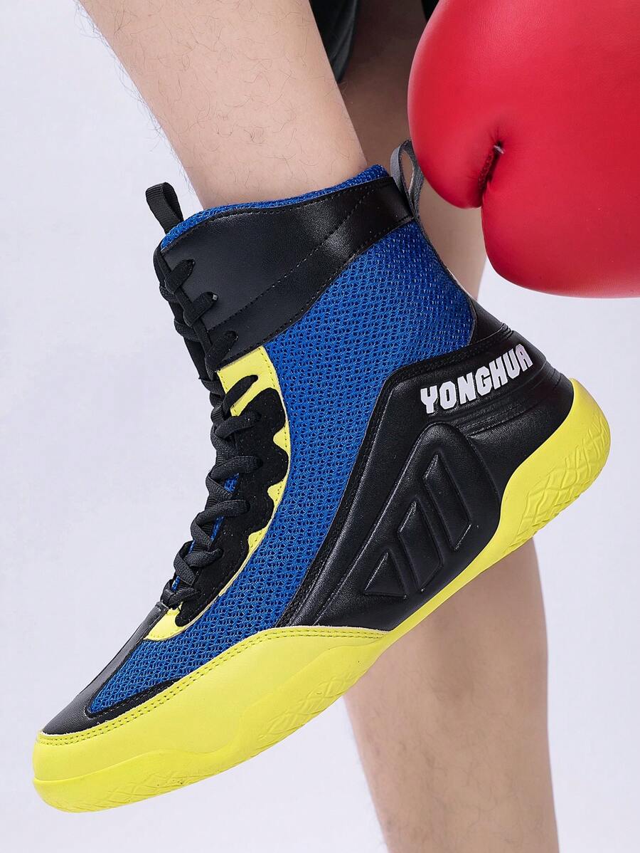 TACHUAN Professional Wrestling Boots For Men, High-Top Combat Fighting ...