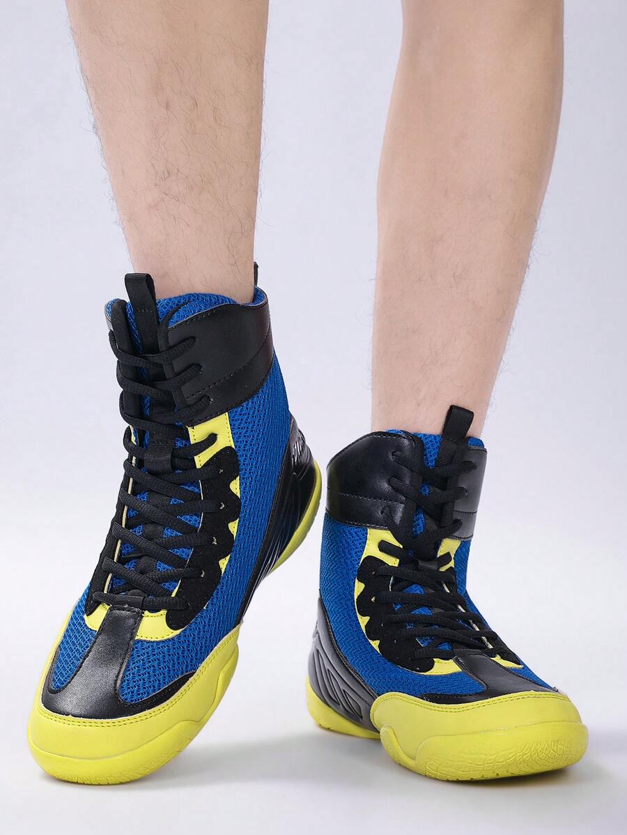 TACHUAN Professional Wrestling Boots For Men, High-Top Combat Fighting ...