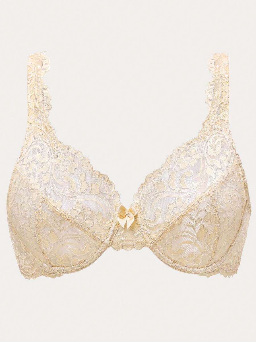 MELENECA MELENECA Women's Full Coverage No Padding Plus Size Lace ...