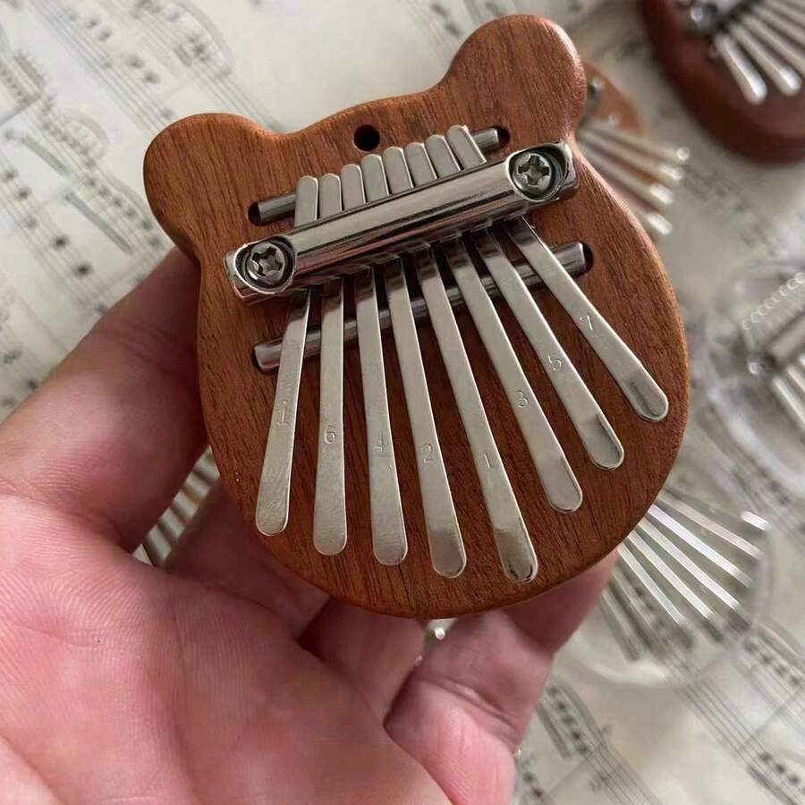 8-Key Mini Thumb Piano Kalimba, Transparent Crystal Acrylic 5 Finger ...