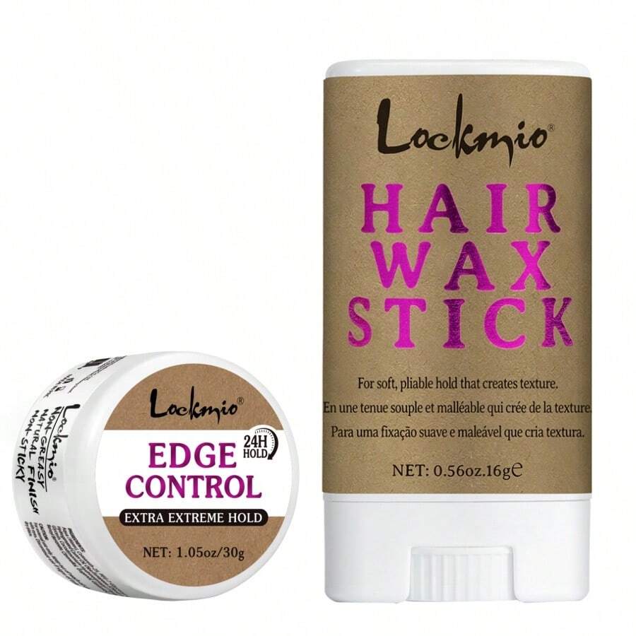 Extra Hold Edge Control Gel Hair Wax Stick Set, Non-Greasy Styling Wax ...